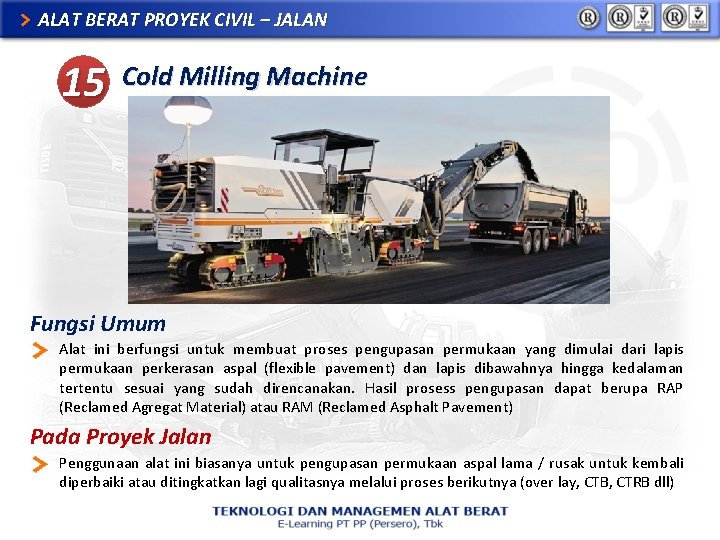 1 TEKNOLOGI DAN MANAGEMEN ALAT BERAT PROYEK CIVIL