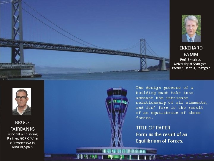 INTERNATIONAL COLLOQUIUM on ARCHITECTURESTRUCTURE INTERACTION for ...