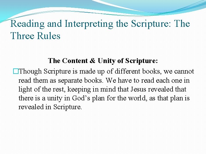 Lesson Objectives To learn how to read the