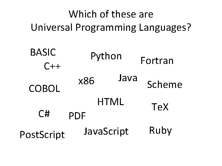 cs 3102 Theory of Computation Class 21 Undecidability