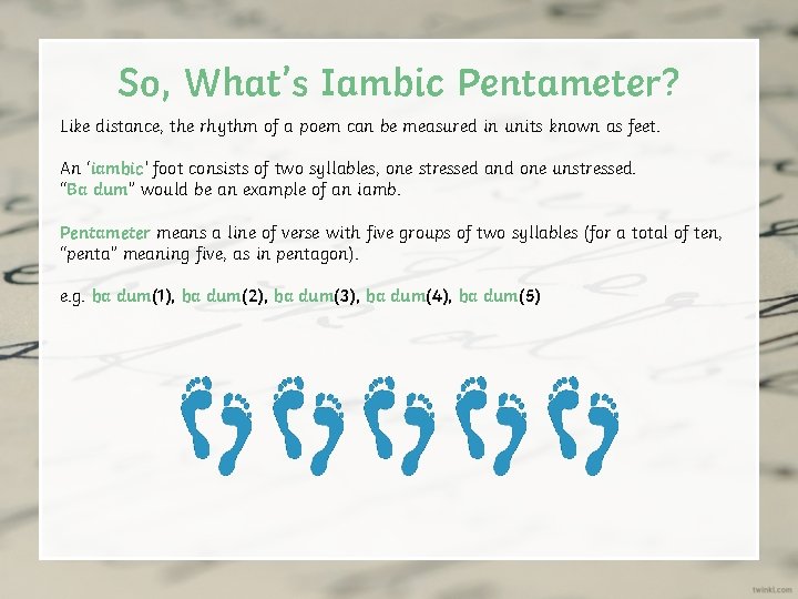 Sonnets Learning Objective To understand imitate the rhyme