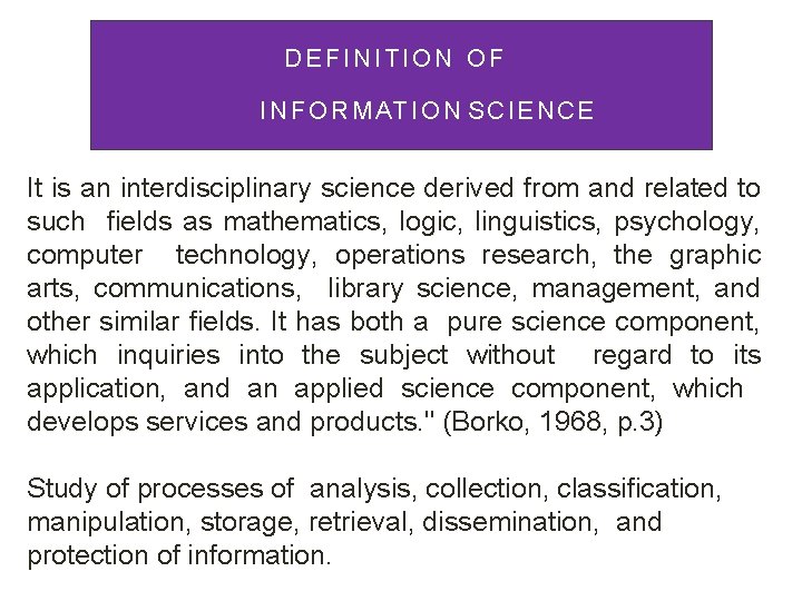 LIS8109 STRUCTURE OF LIBRARY INFORMATION PROFESSION TABLE OF