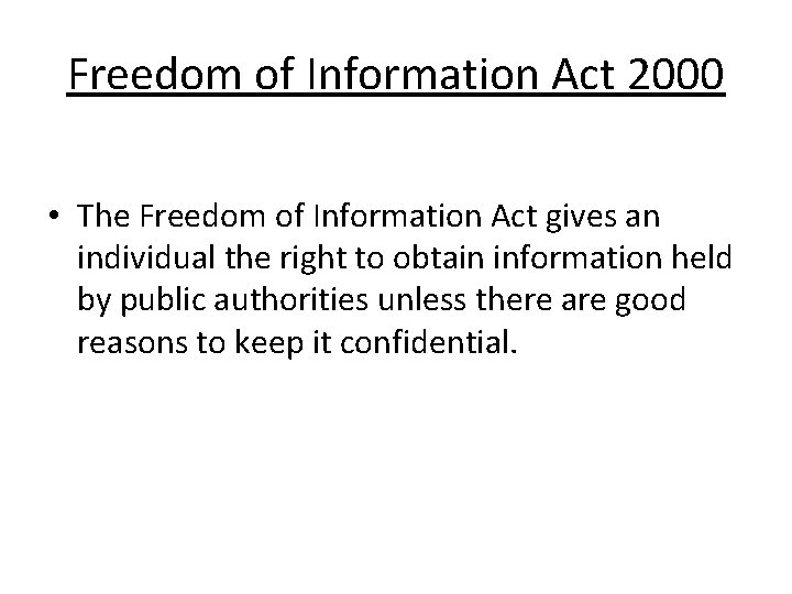 Regulation of Personal Information Sally Brierley Emma Harvey