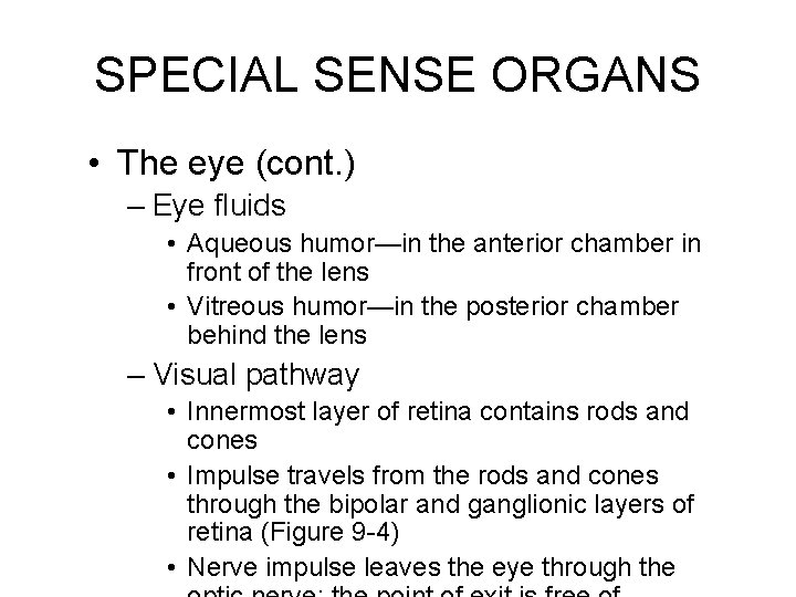 Chapter 9 The Senses CLASSIFICATION OF SENSE ORGANS