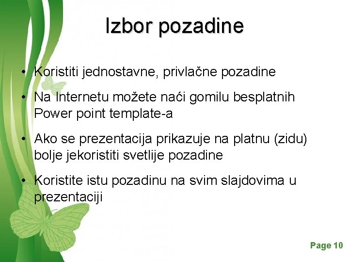 Kako napraviti dobru Power Point prezentaciju Free Powerpoint