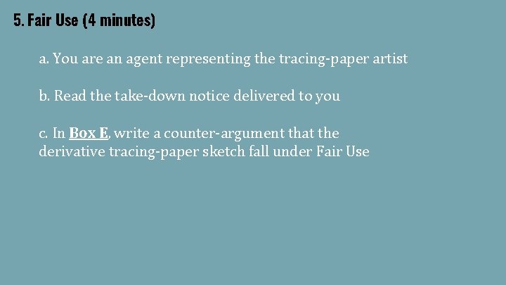 Copyright Fair Use and Creative Commons Drawing Assignment