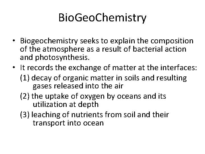 Lecture 4 Understanding the global carbon cycle l