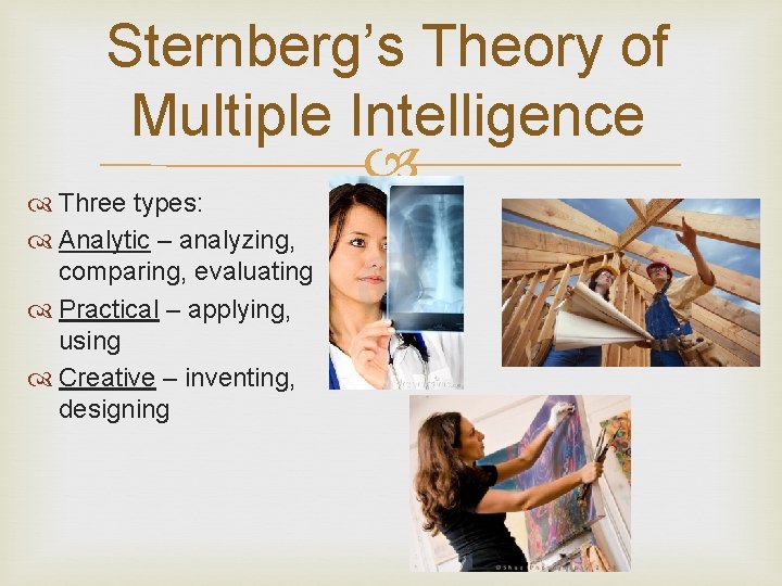 Intelligence Module 24 Standards SSPVB 1 The student