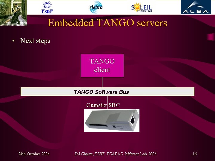 TANGO Control System Status A mature system Collaboration