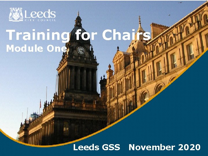 Training for Chairs The National Training Programme for