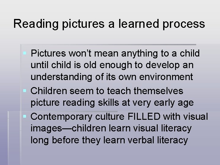The Language of Picture Books Age Ranges N