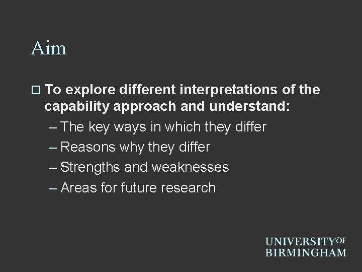 Different Interpretations of the Capability Approach in a