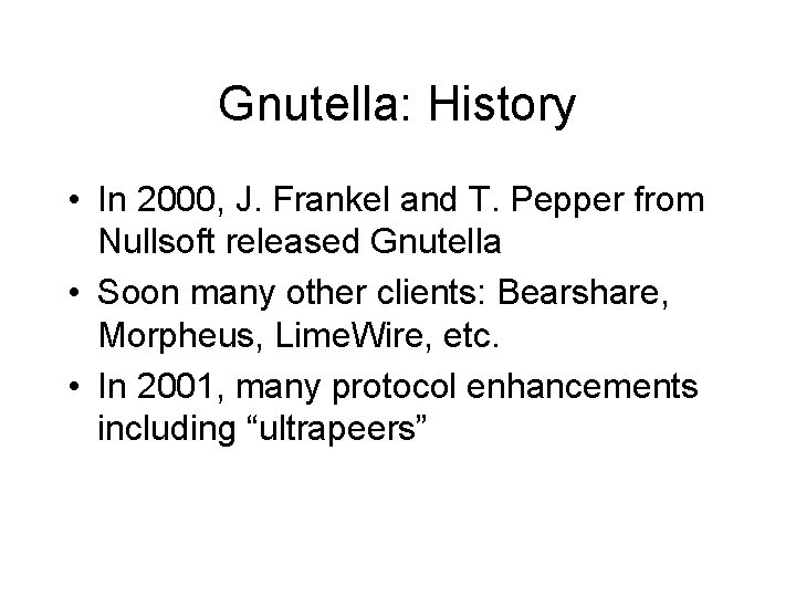 PeertoPeer Credits Slides adapted from J Pang B