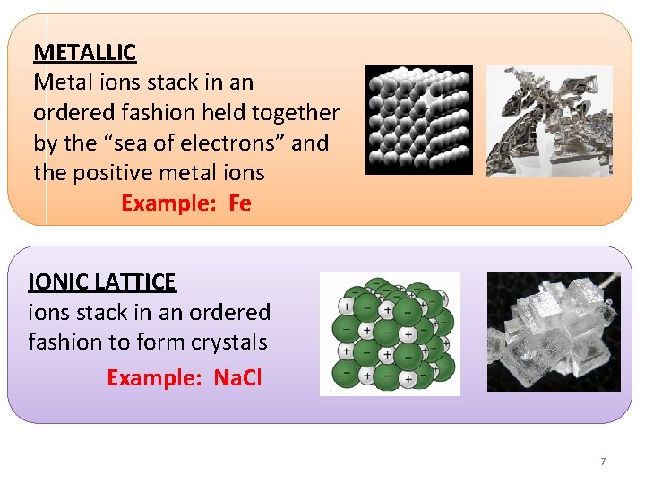 Special Examples of IMFs and Bulk Solids Important