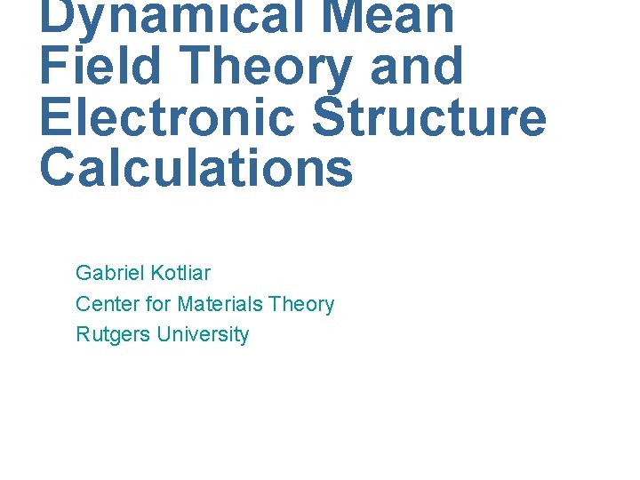 Dynamical Mean Field Theory and Electronic Structure Calculations