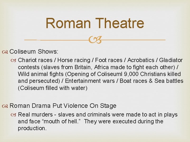 Theatre History In a Nutshell The Beginnings of