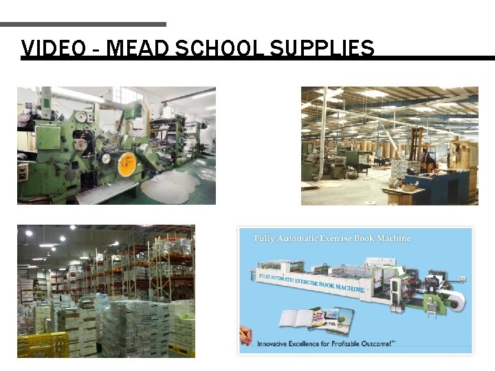 OPERATIONS MANAGEMENT HOW NOTEBOOKS ARE MADE TABLE OF