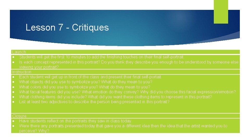 IdentitySelfPortrait Unit 7 DAYS LONG FOR 6 TH