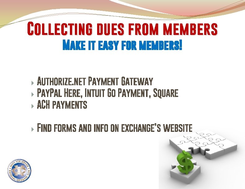 Effective management for club treasurers Congratulations you have