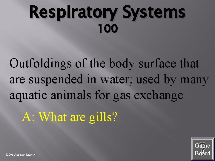 RESPIRATORY SYSTEM GIEPPURDEE S 2 C 06 Jeopardy
