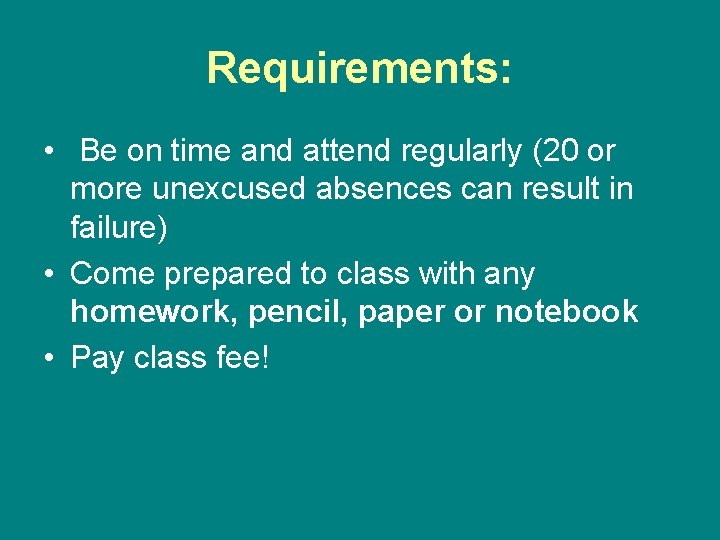 ART I Course Syllabus Guidelines Objectives Use the
