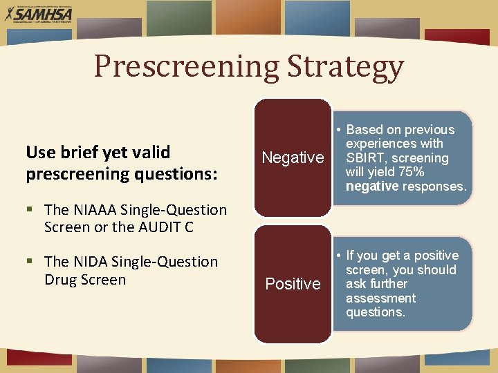 Screening Patients for Substance Use in Your Practice