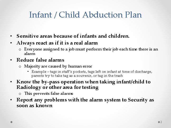 Preventing InfantChild Abduction Security Awareness for Maternal Child