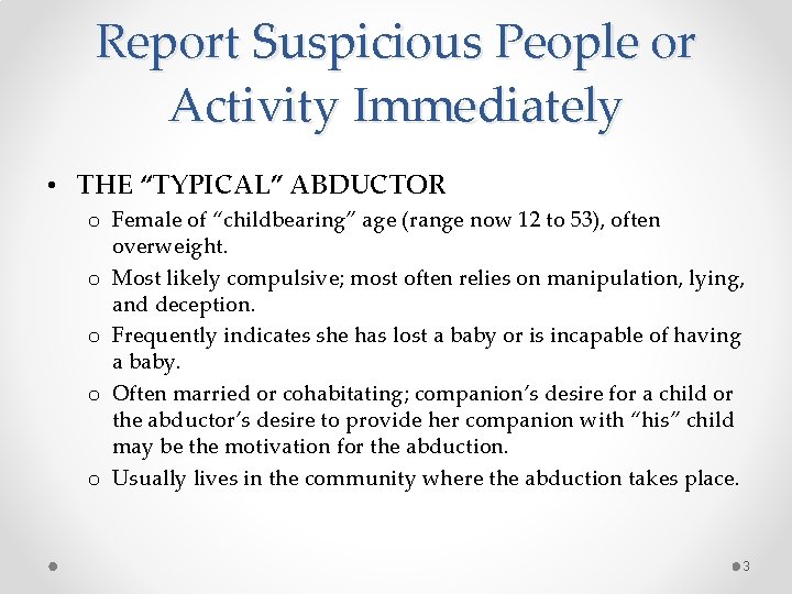 Preventing InfantChild Abduction Security Awareness for Maternal Child