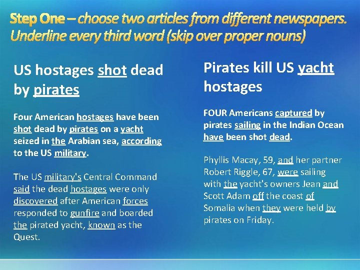 Journalism Project Learning Objectives to understand the differences