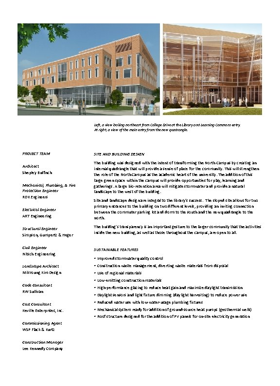 FREDERICK E BERRY LIBRARY AND LEARNING COMMONS INTEGRATED