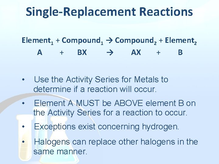 Chemical Reactions in Aqueous Solutions Chapter 8 Section
