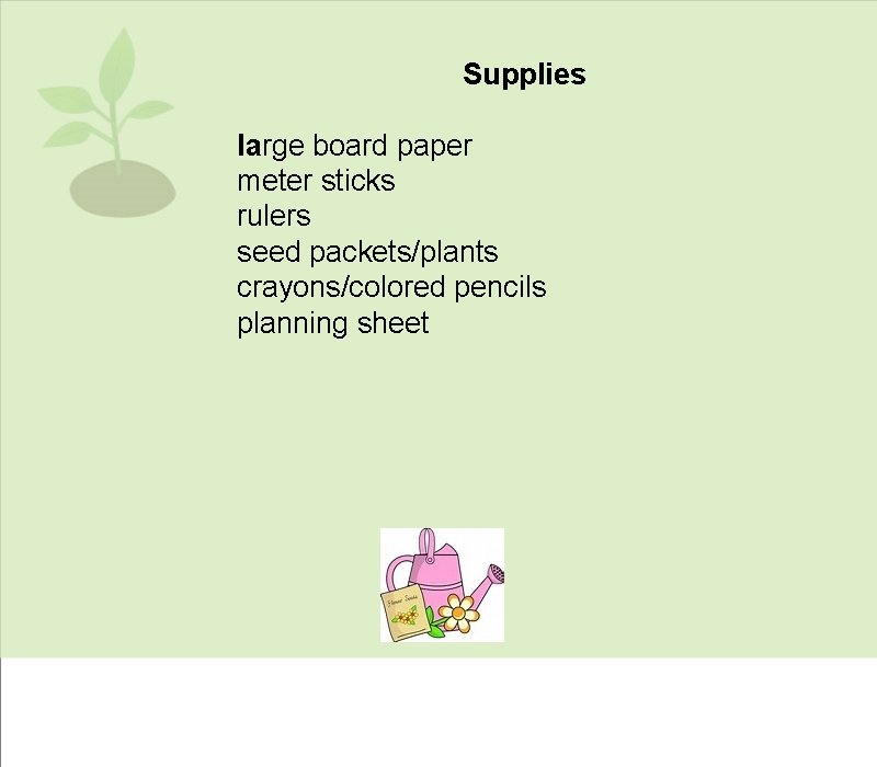 Gardening by the Yard PBL You are a