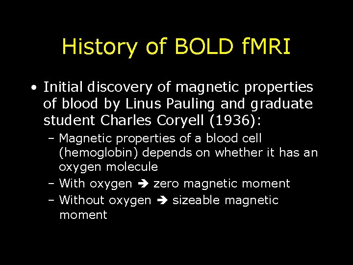 BOLD f MRI John Van Meter Ph D