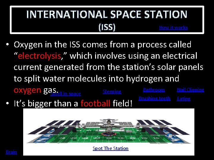 INTERNATIONAL SPACE STATION ISS INTERNATIONAL SPACE STATION ISS