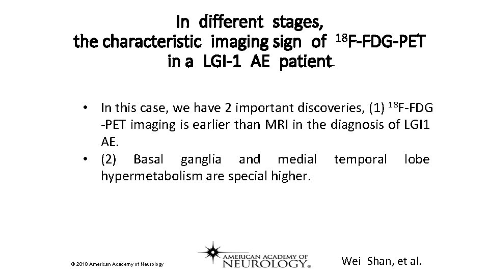 In different stages the characteristic imaging sign of
