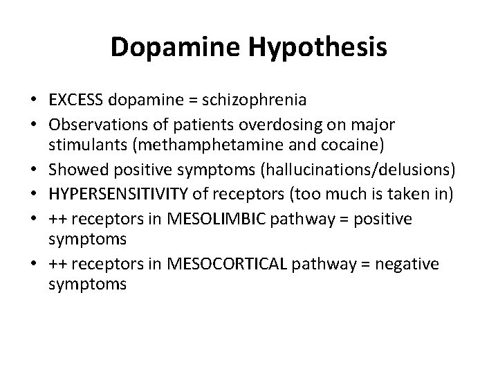 Dopamine Hypothesis Schizophrenia What is dopamine Helps control