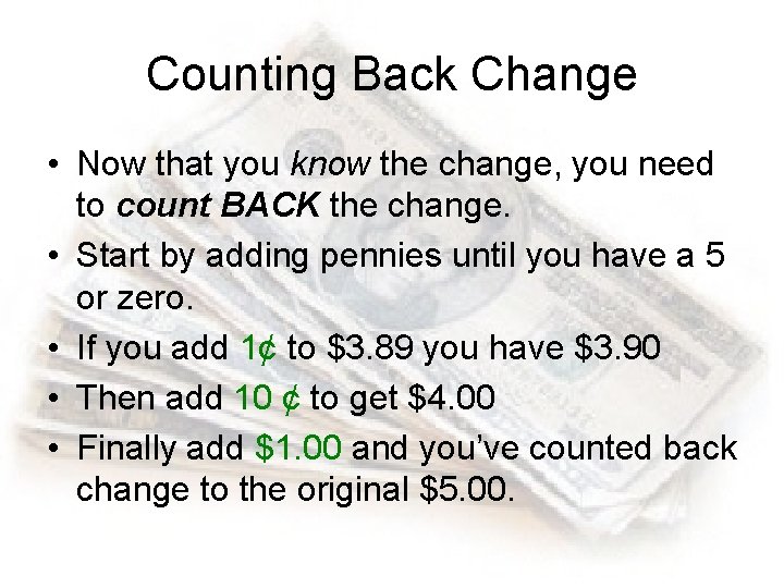 Making Change Adding and Subtracting with Money Making
