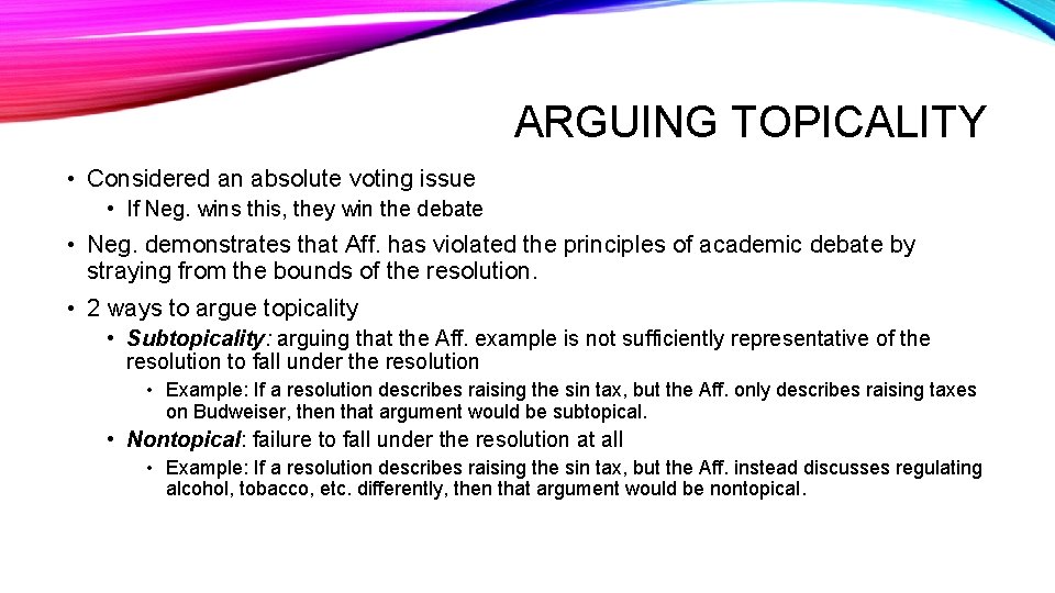 NEGATIVE STRATEGIES MUST BE WELL PREPARED AND FLEXIBLE