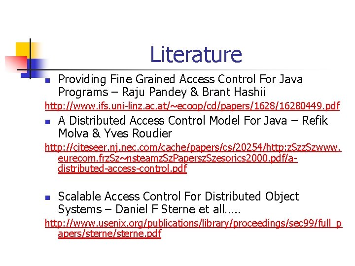 Design of an Access Control Model for Distributed