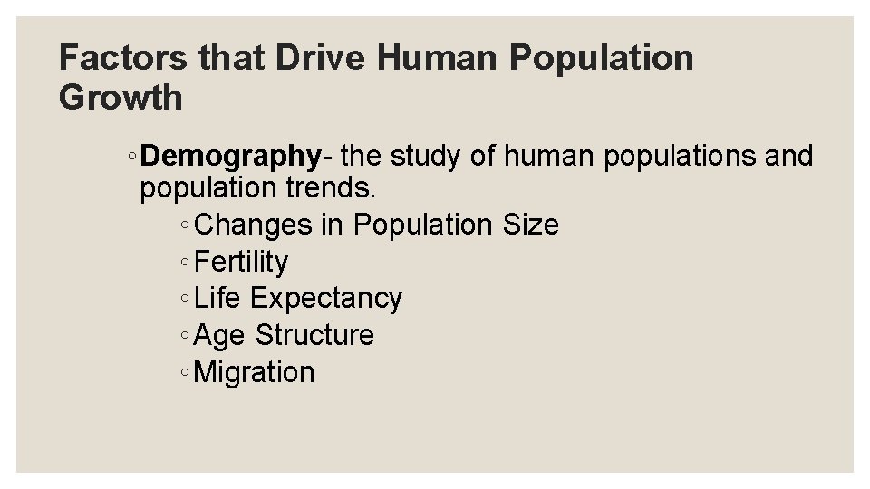 101 Population Characteristics CH 6 Obj TSW identify