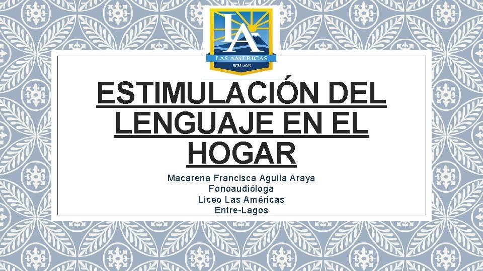 ESTIMULACIN DEL LENGUAJE EN EL HOGAR Macarena Francisca