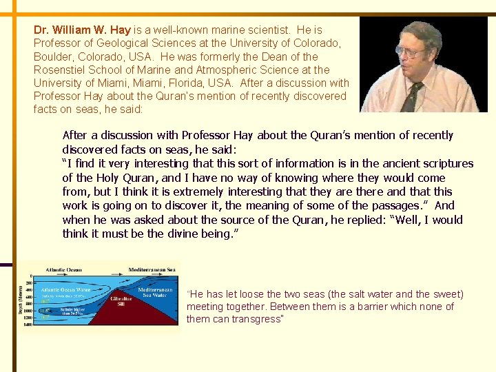 Scientific Observation of the Holy Quran Thanks For