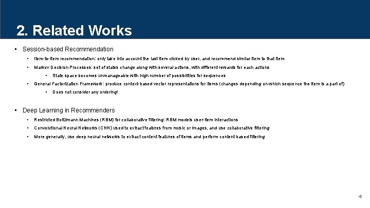 Sessionbased Recommendations with Recurrent Neural Networks 1 Contents