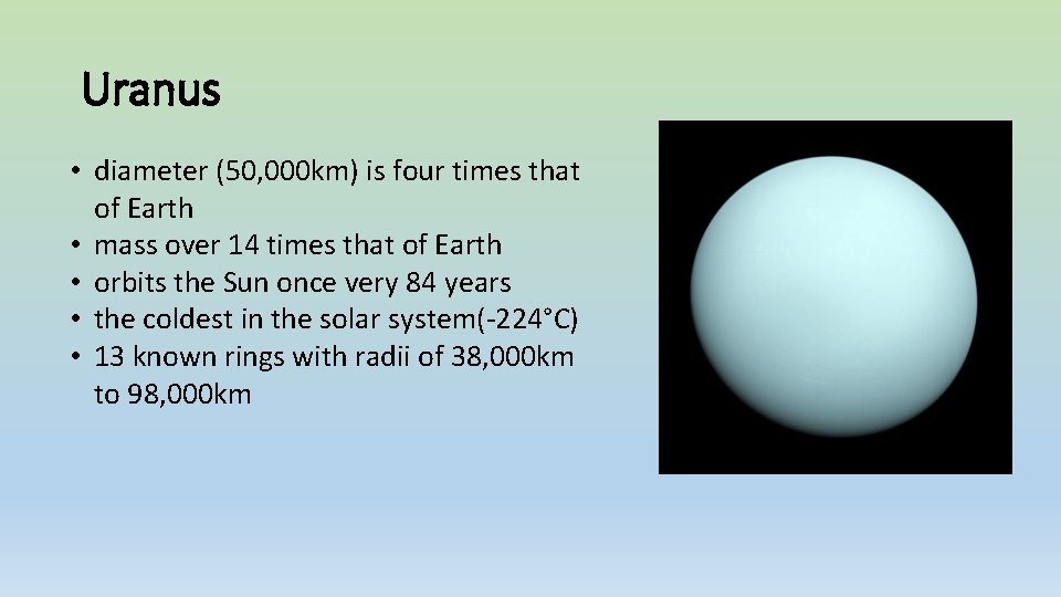 Planets of the Solar System Mark Mao Computer