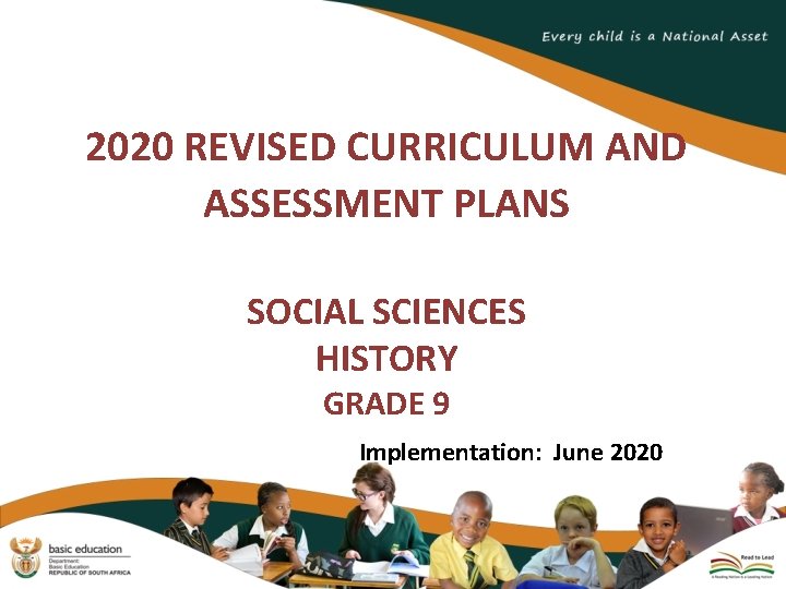 2020 REVISED CURRICULUM AND ASSESSMENT PLANS SOCIAL SCIENCES