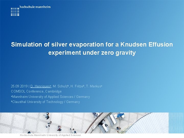 Simulation of silver evaporation for a Knudsen Effusion