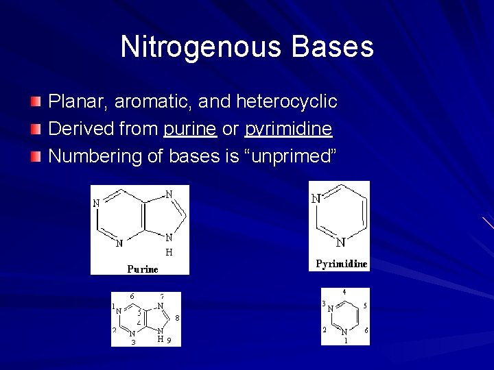 NUCLEOTIDES CHEMISTRY DR AMENA RAHIM BIOCHEMISTRY The whole