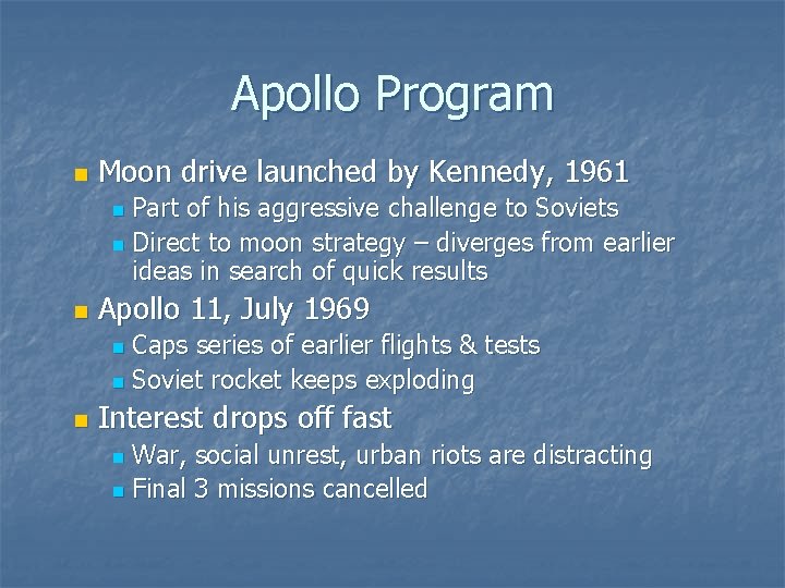 History of the Future 10 Apollo Beyond Space