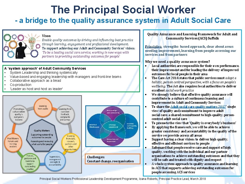 The Principal Social Worker a bridge to the