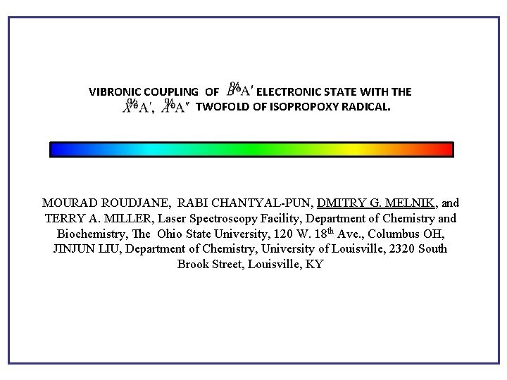 VIBRONIC COUPLING OF ELECTRONIC STATE WITH THE TWOFOLD
